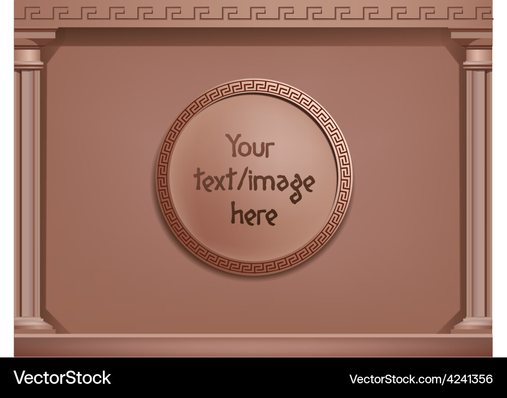 Brown greek style background concept you Vector Image