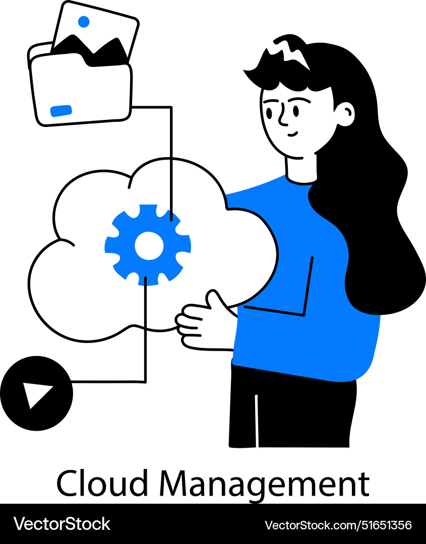 Cloud management Royalty Free Vector Image - VectorStock