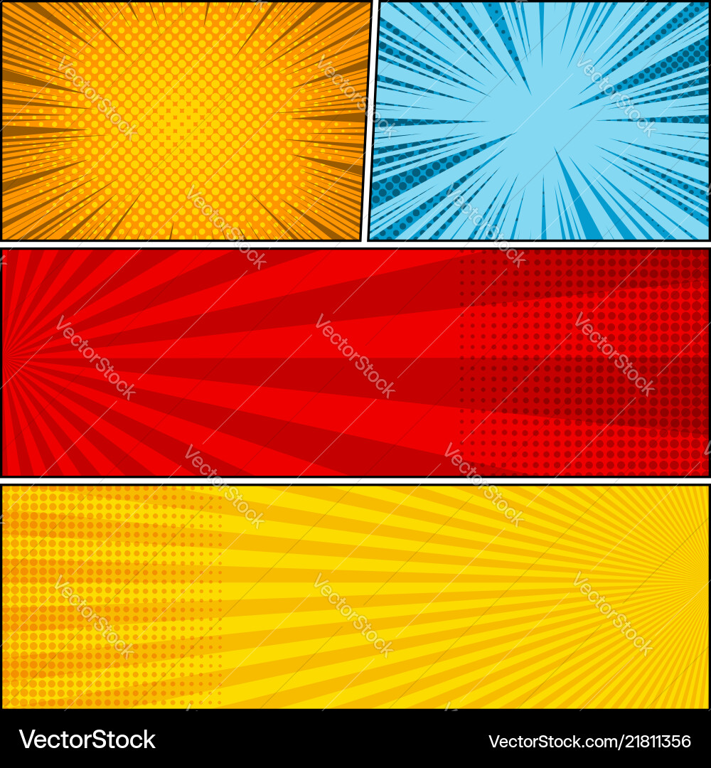 Comic book bright template Royalty Free Vector Image