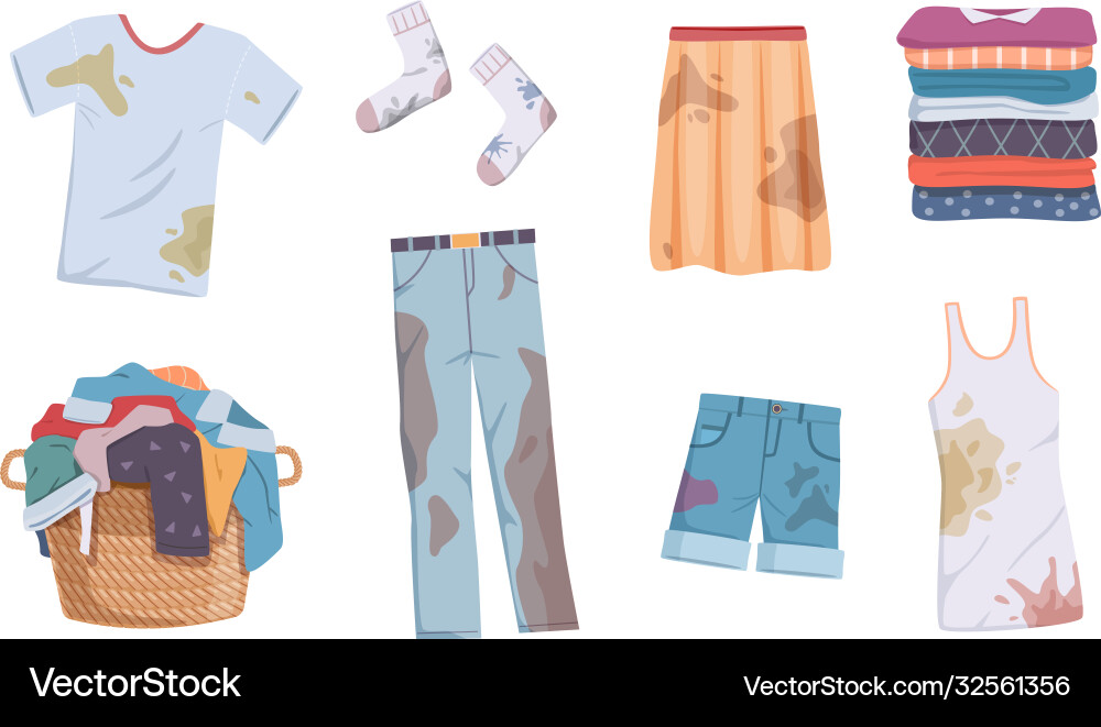 Dirty Clothes Heap Royalty Free Vector Image - VectorStock