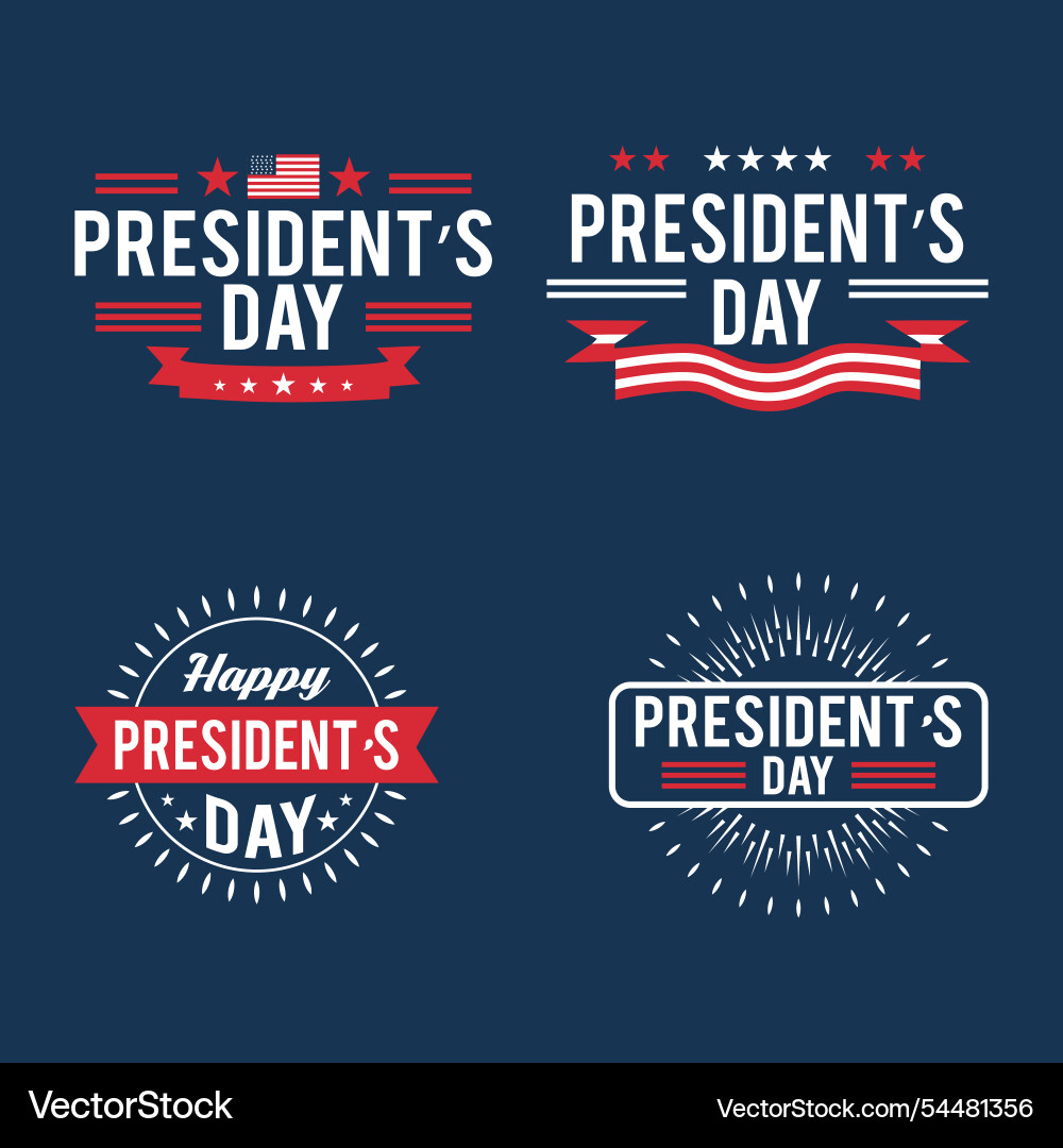 Happy Presidents Day Phrases Royalty Free Vector Image