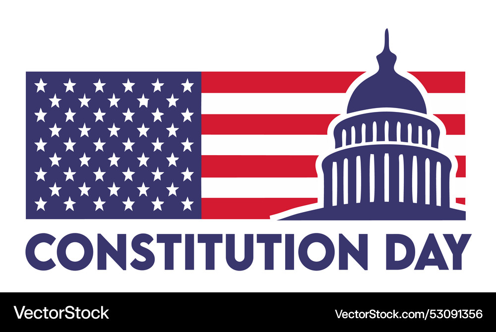Happy united states constitution day Royalty Free Vector