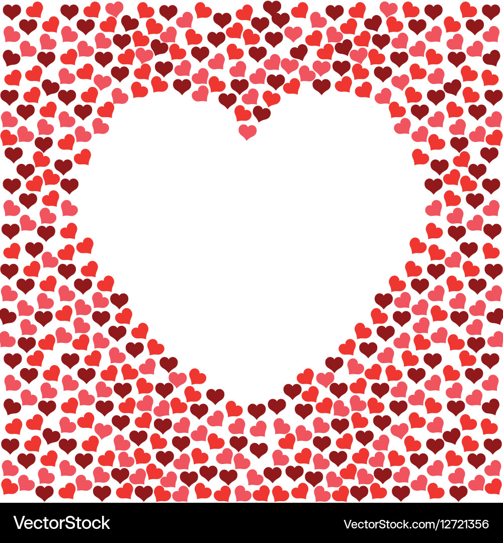 Heart love frame various hearts design Royalty Free Vector
