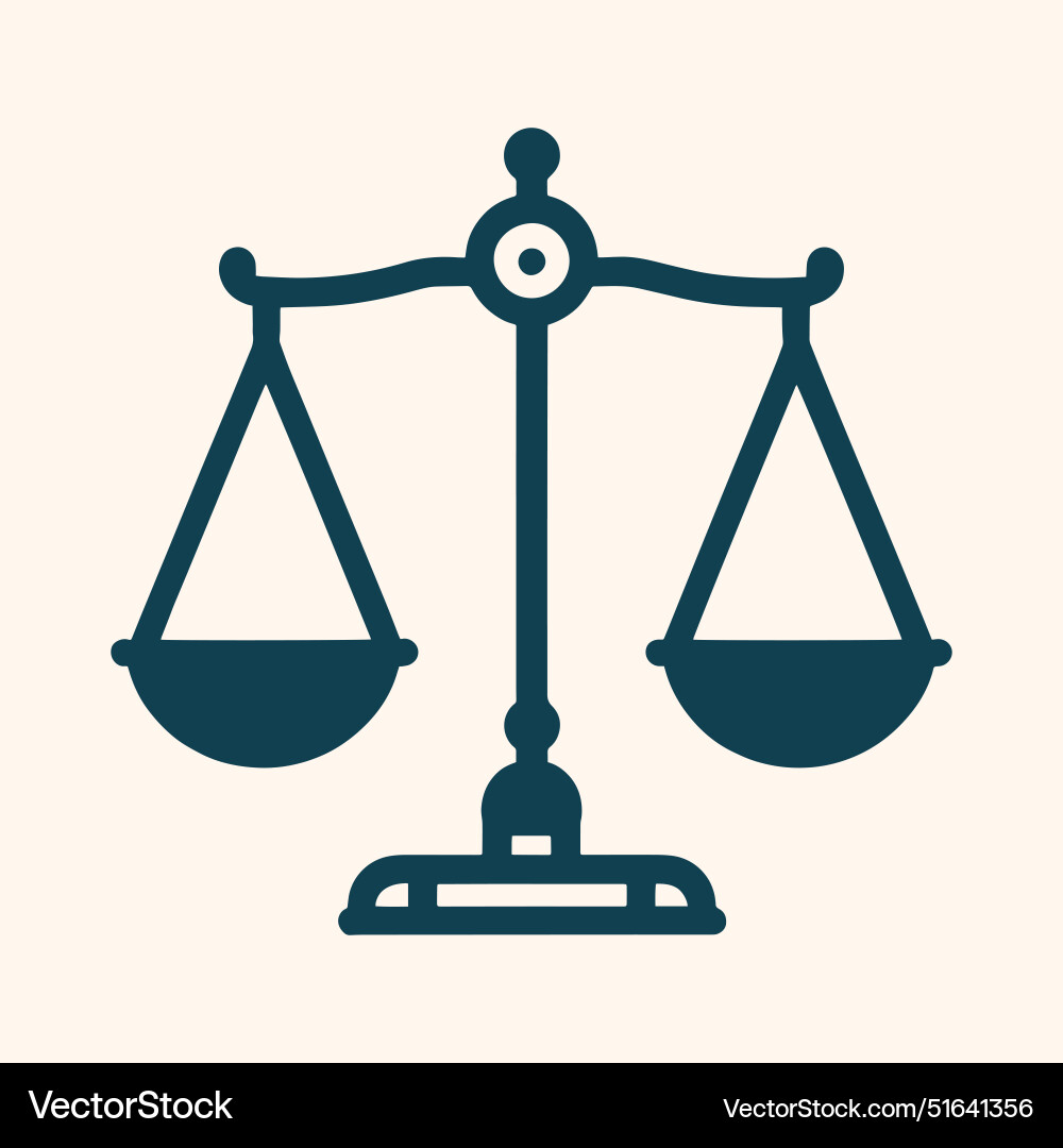 Law scale icon Royalty Free Vector Image - VectorStock