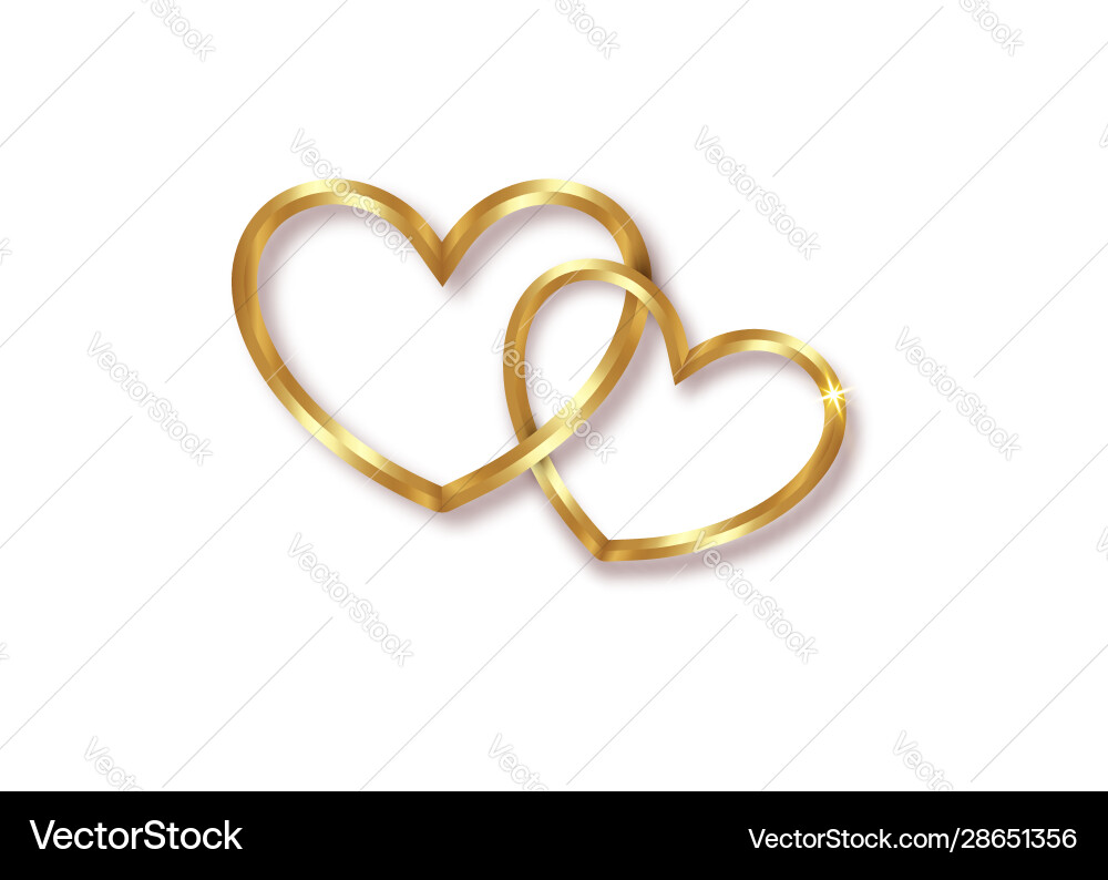 Interlocking Hearts Wedding Clip Art