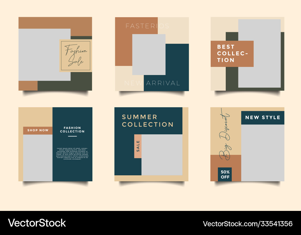 Minimalist social media post design template Vector Image