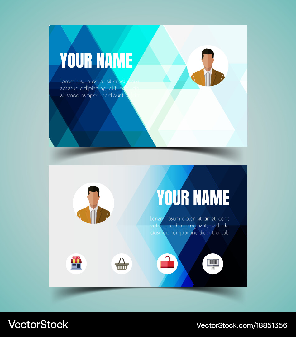 Name card template2 Royalty Free Vector Image - VectorStock