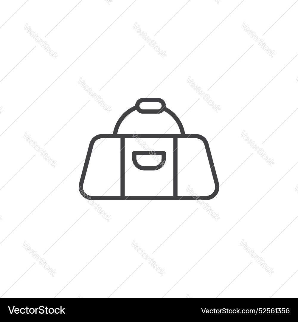 Sports bag icon set on white background Royalty Free Vector