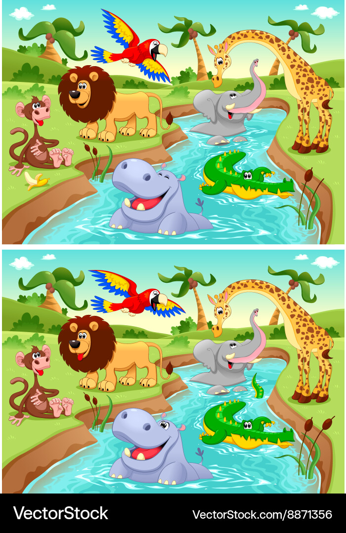 Spot the differences Royalty Free Vector Image