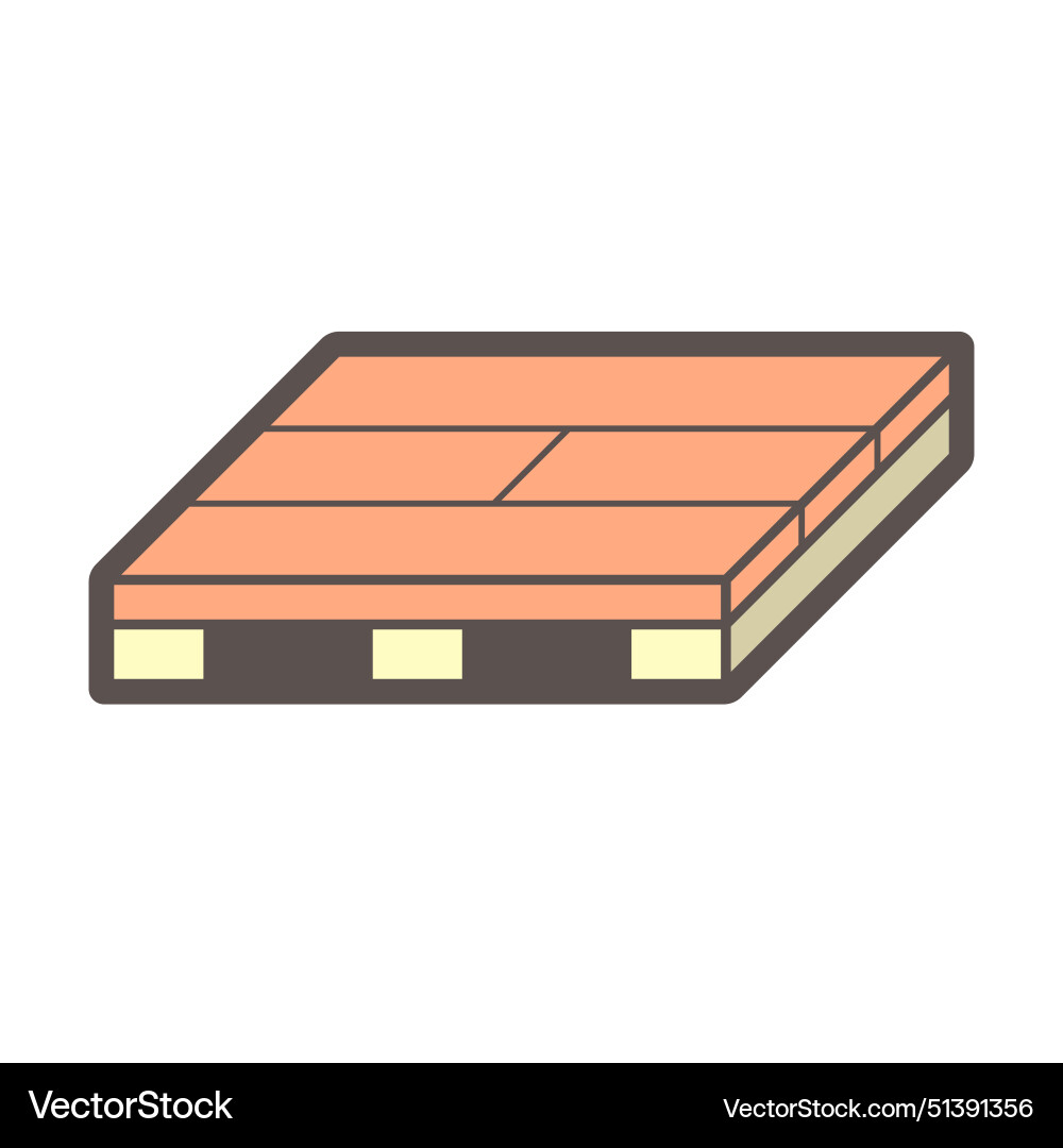 Wood floor construction and material icon design Vector Image
