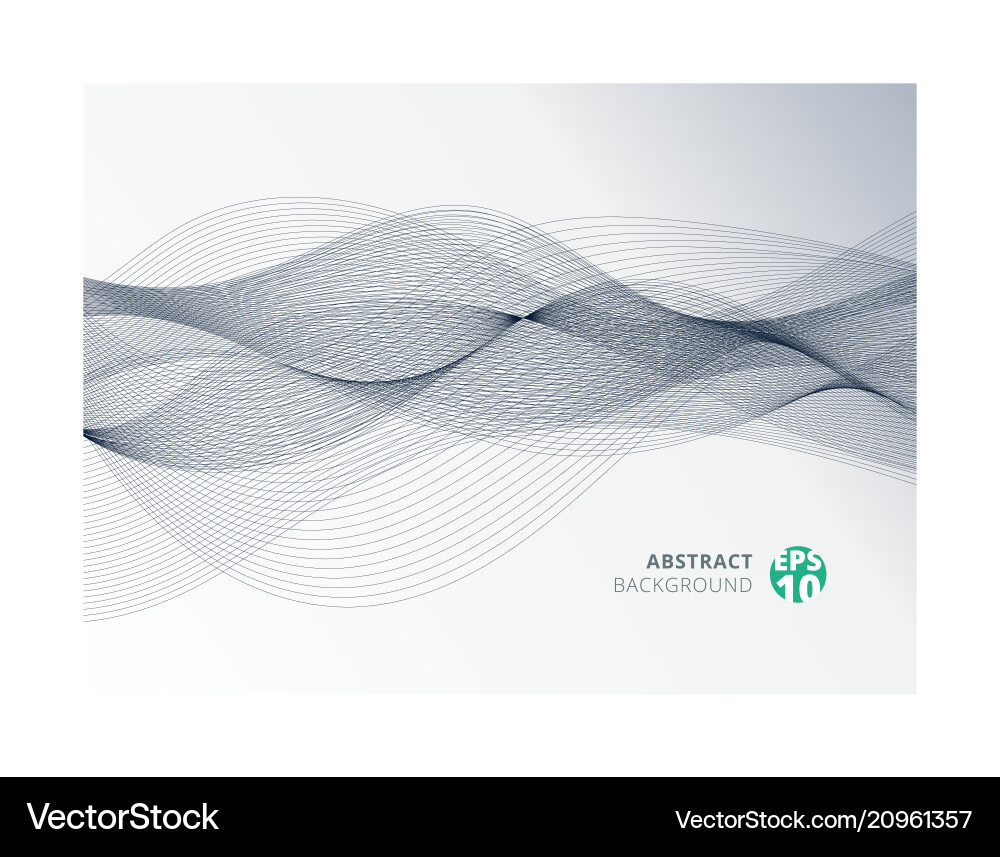 Abstract gray color line wave element for design Vector Image