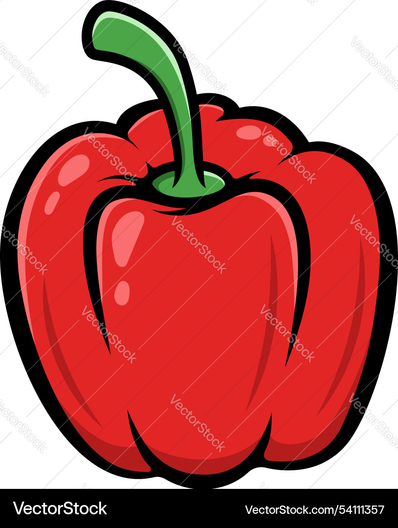 Cartoon Paprika Pepper Graphic Royalty Free Vector Image