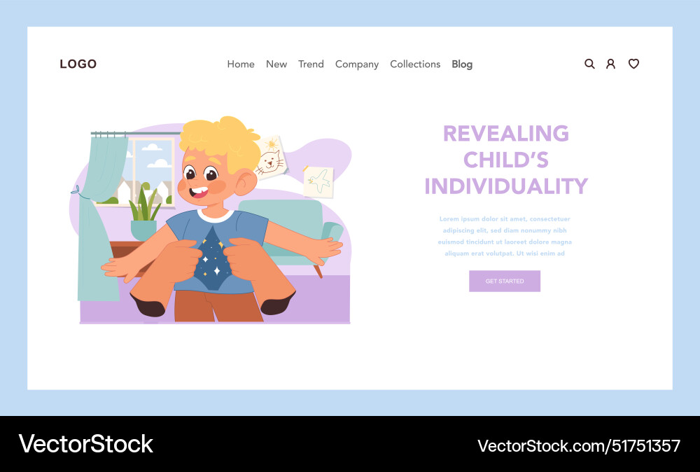 Celebrating uniqueness concept flat Royalty Free Vector