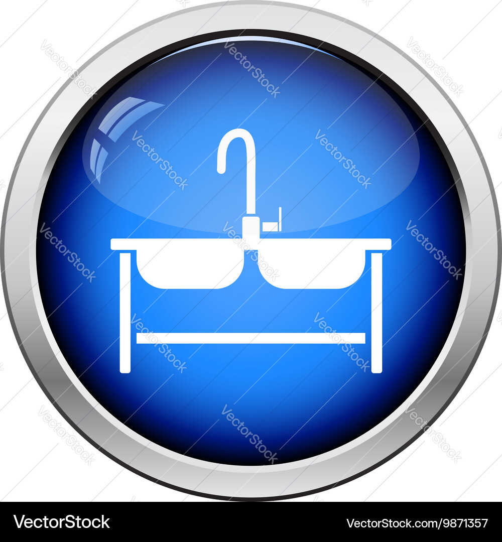 Double sink icon Royalty Free Vector Image - VectorStock