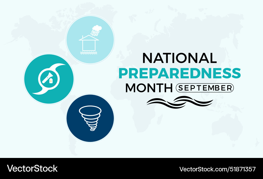 National preparedness month emergency concept Vector Image