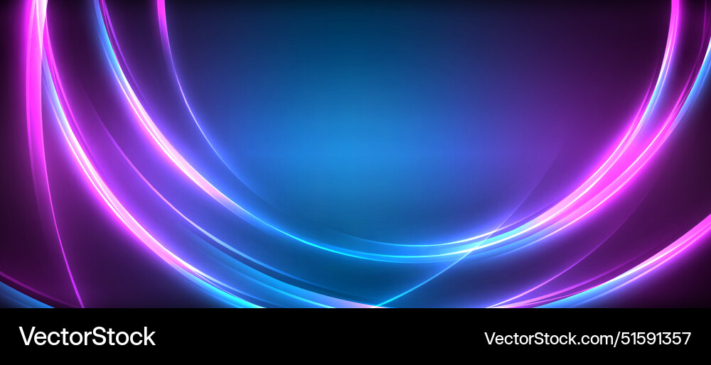 Neon glowing circle rays light round lines Vector Image