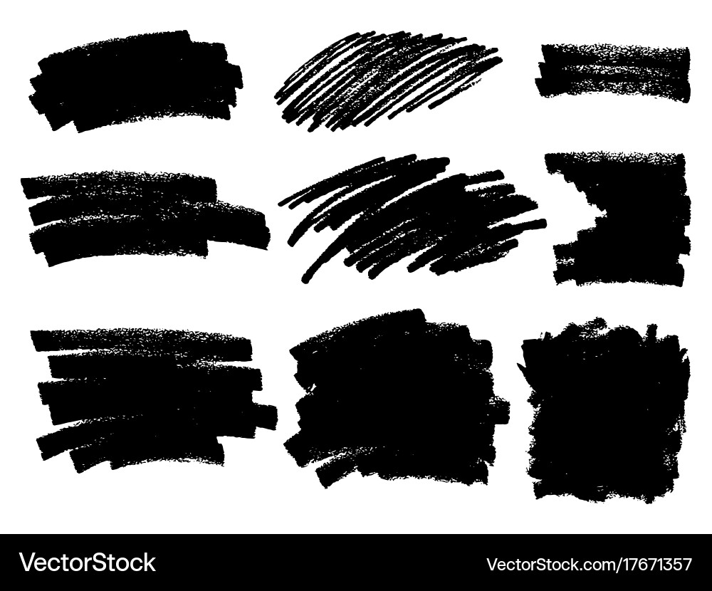 Painted grunge stripes set Royalty Free Vector Image