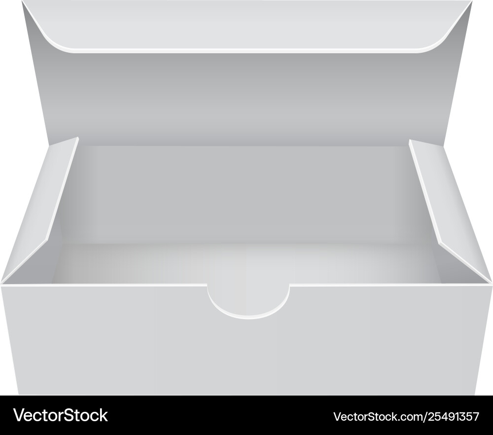 White paper box Royalty Free Vector Image - VectorStock