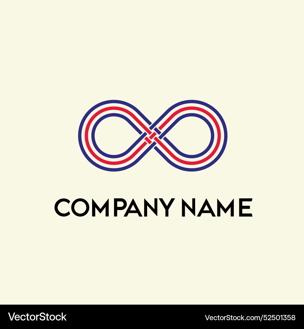 Elegant infinity loop logo design Royalty Free Vector Image