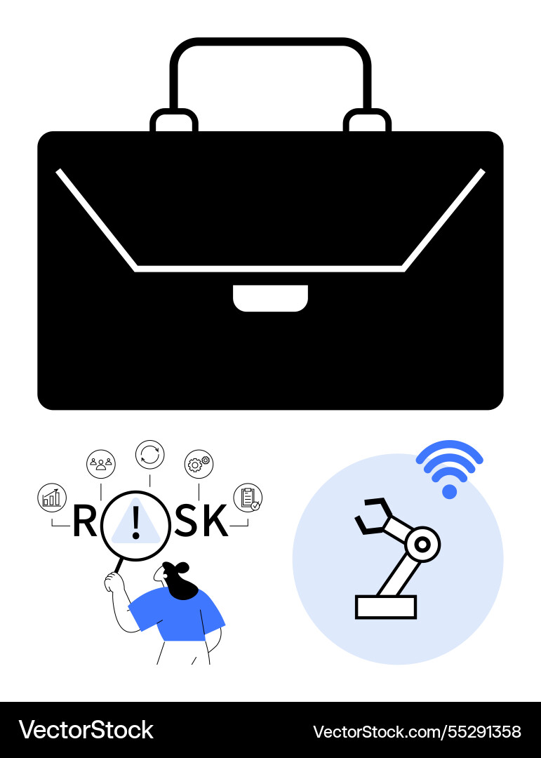 Risk assessment automation and professional Vector Image