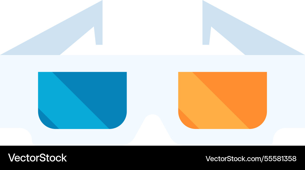 Stereoscopic media flat web icon concept Vector Image