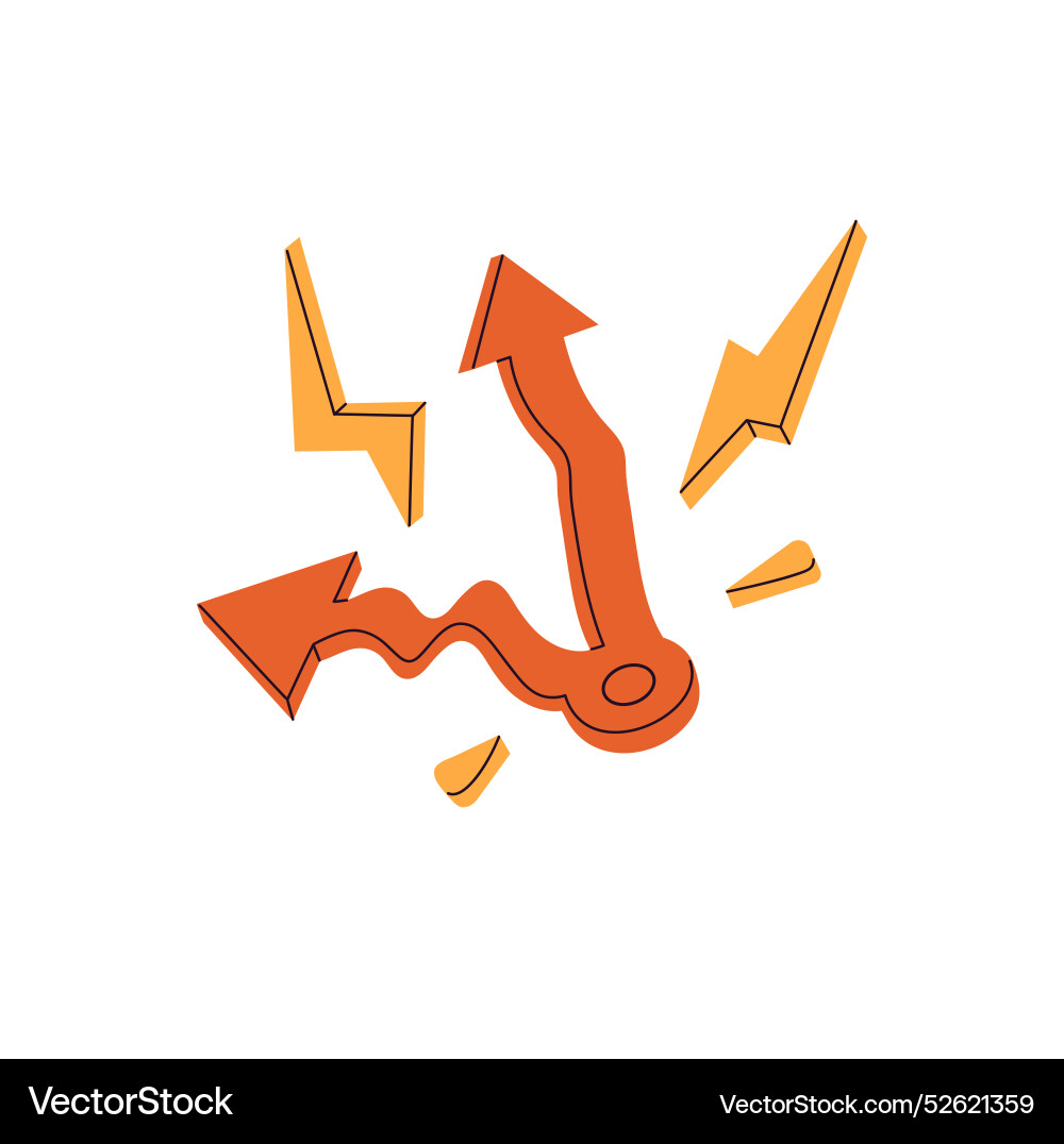 Broken clock hands abstract clockwises hour Vector Image