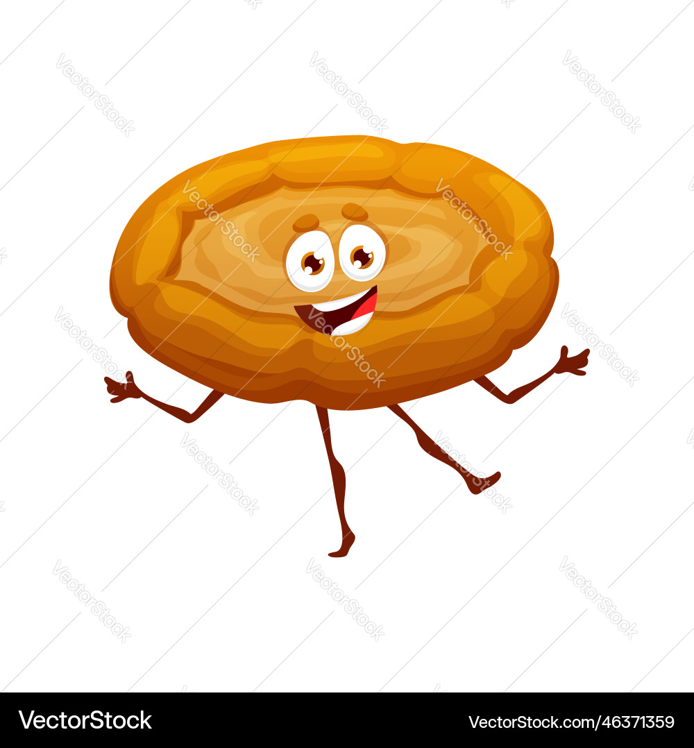 Cartoon tandoor flatbread character bakery bread Vector Image
