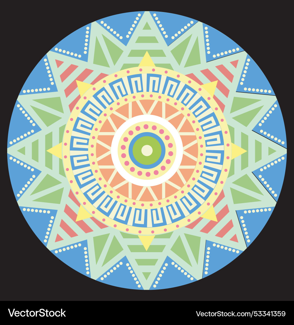 Colorful mandala deign Royalty Free Vector Image