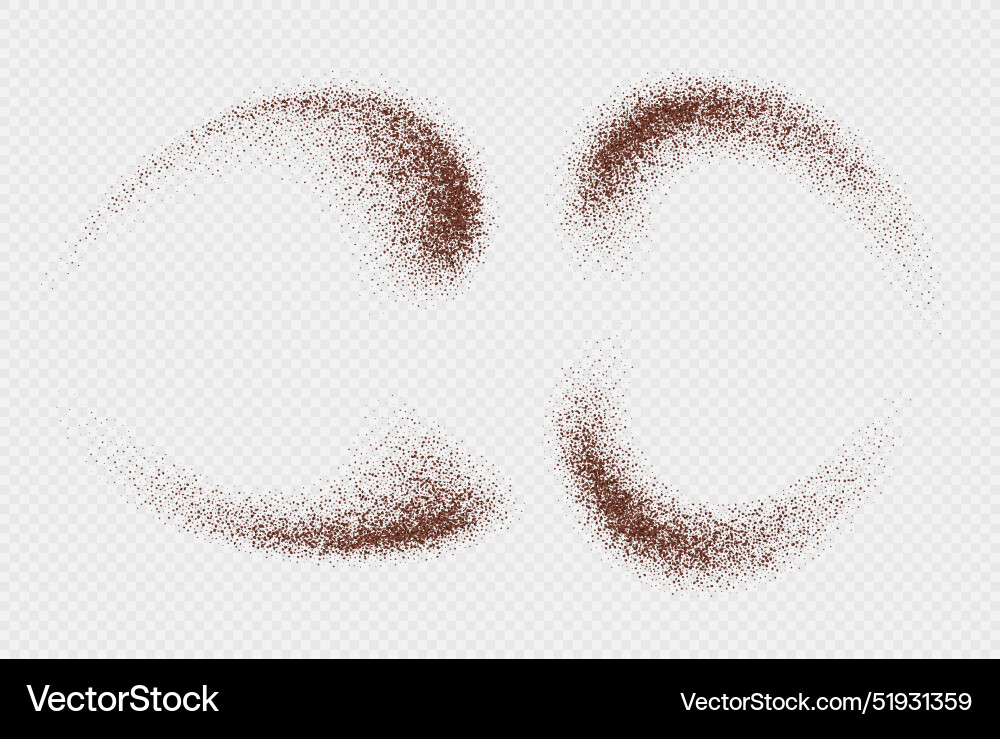 Flying coffee or chocolate powder dust particles Vector Image