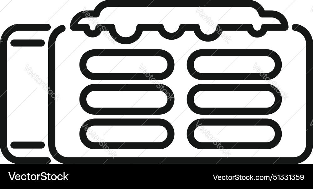 Line icon of folded newspaper Royalty Free Vector Image