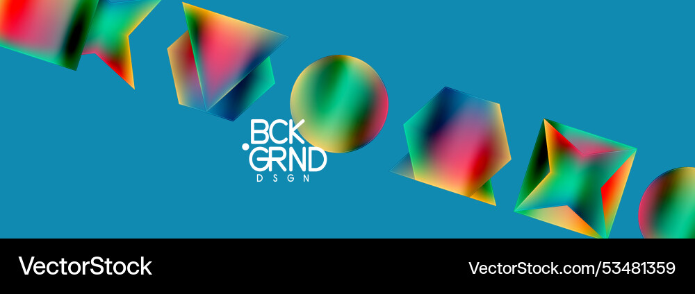 Neon color geometric shapes square triangle circle