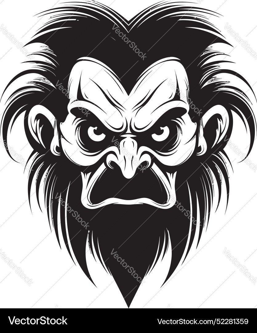 Nocturnal necromancy gothic female witch logo Vector Image