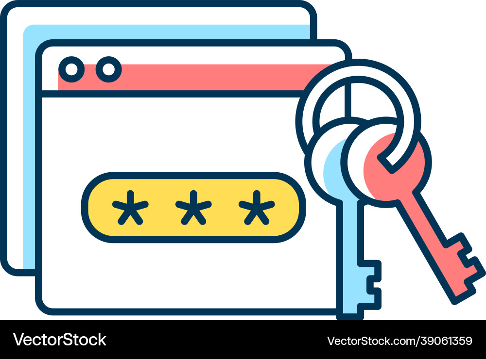 Password Security Icon Royalty Free Vector Image