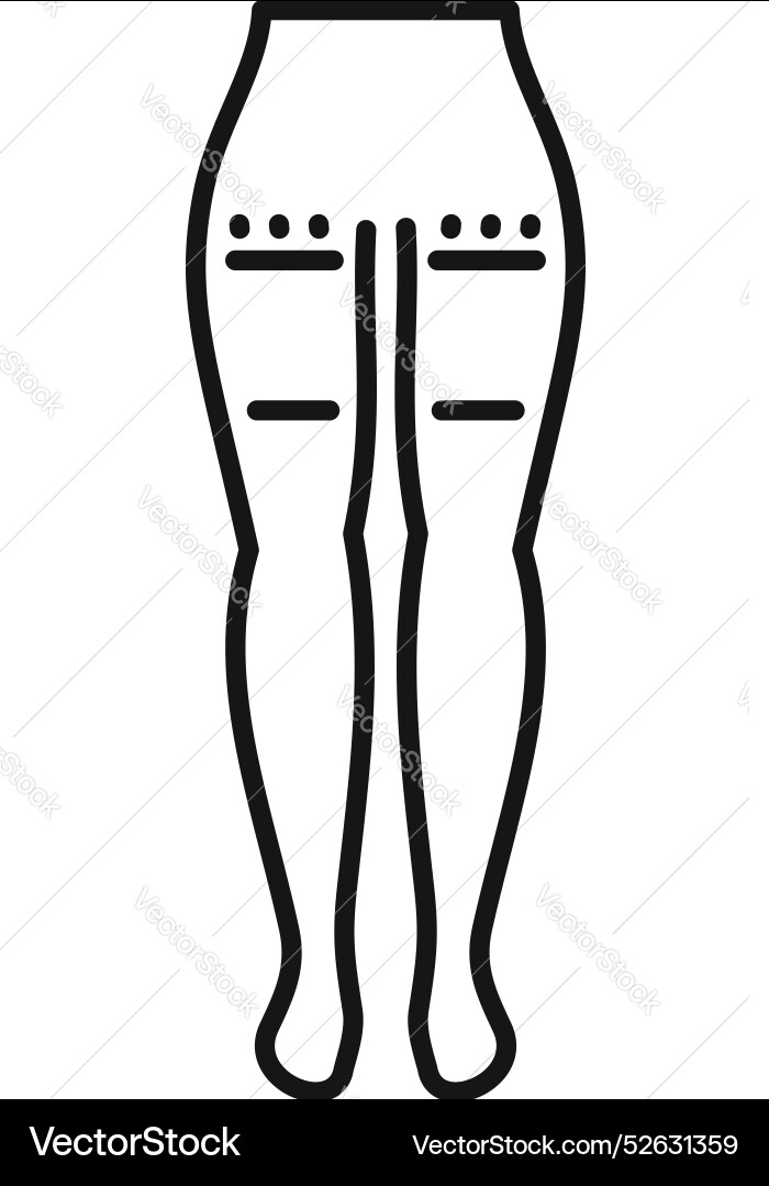 Woman wearing compression stocking for varicose Vector Image
