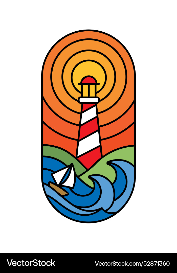 Beautiful beach views line art Royalty Free Vector Image