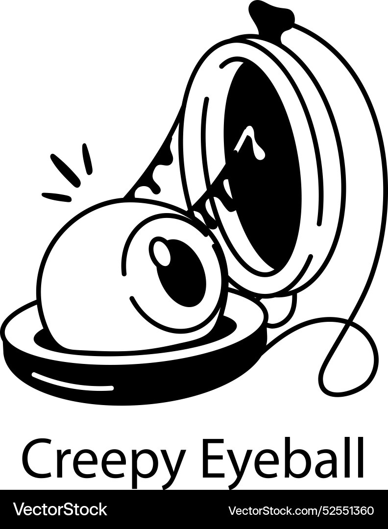 Creepy eyeball Royalty Free Vector Image - VectorStock