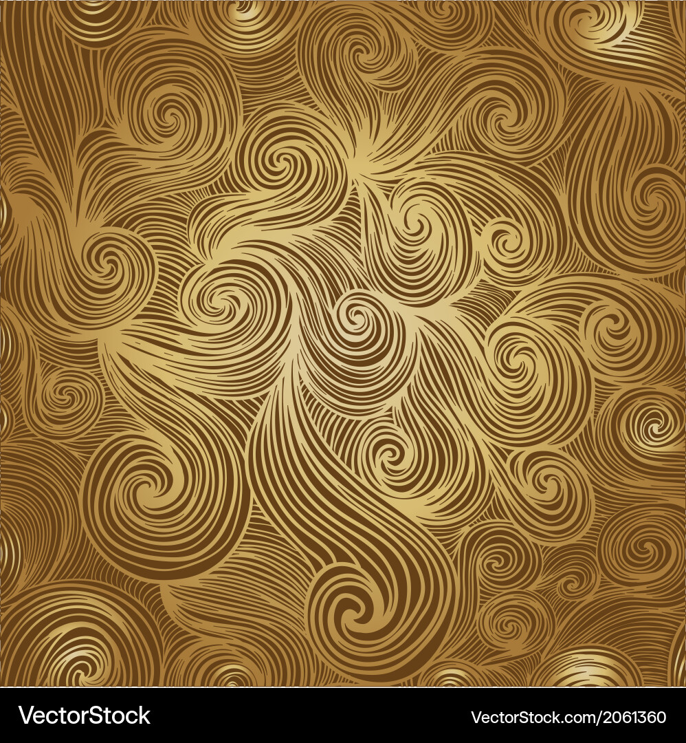 Golden Wave Pattern Royalty Free Vector Image - VectorStock