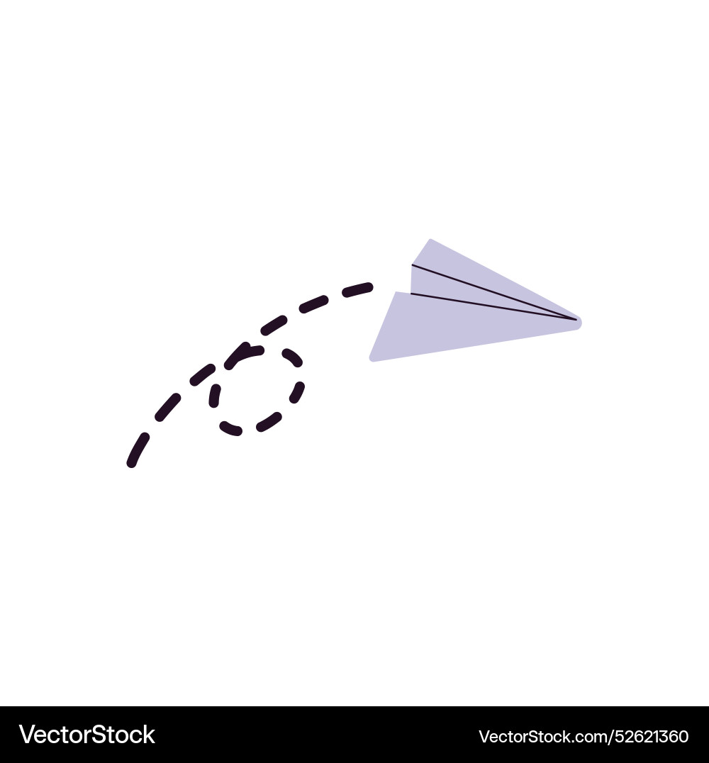 Paper plane flies hand crafted aeroplane Vector Image