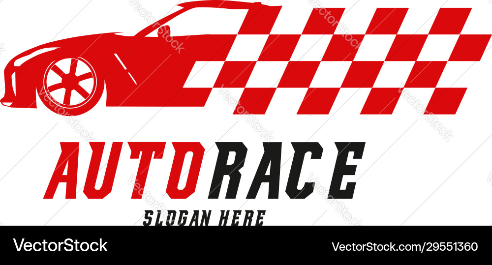 Racing car logo designs automotive with Royalty Free Vector