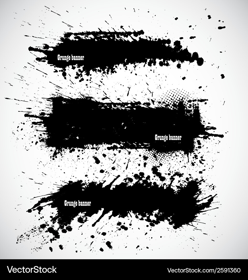 Set of grunge banners Royalty Free Vector Image