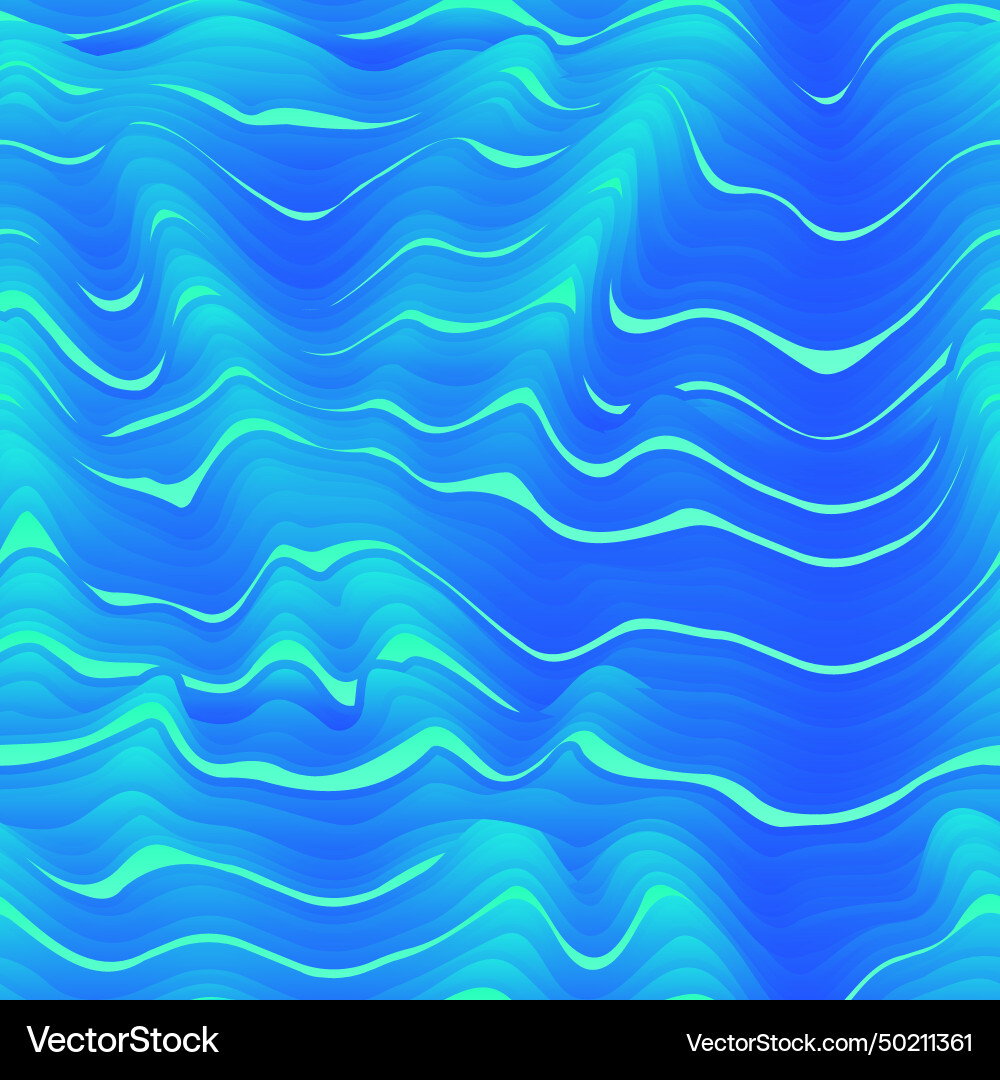 Blue waves seamless pattern Royalty Free Vector Image