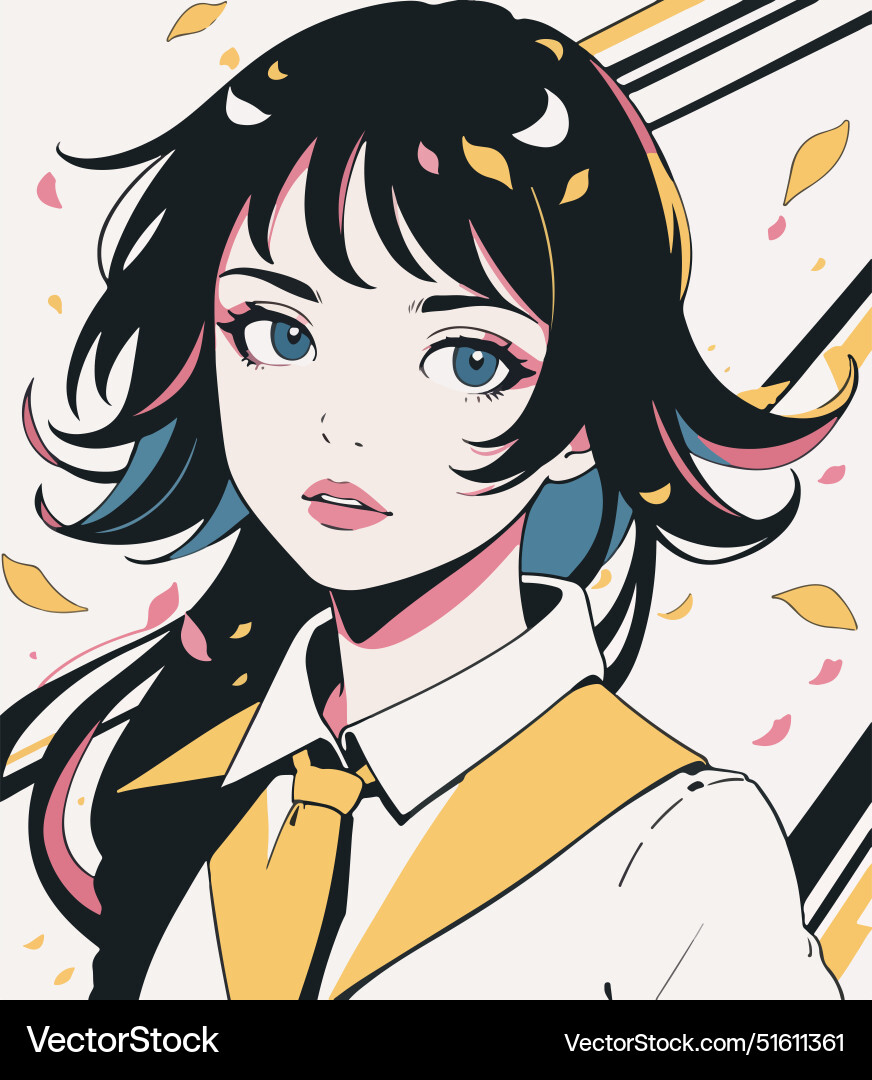 Bright poster with a beautiful girl Royalty Free Vector
