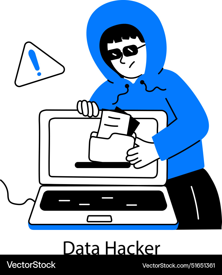 Data hacker Royalty Free Vector Image - VectorStock