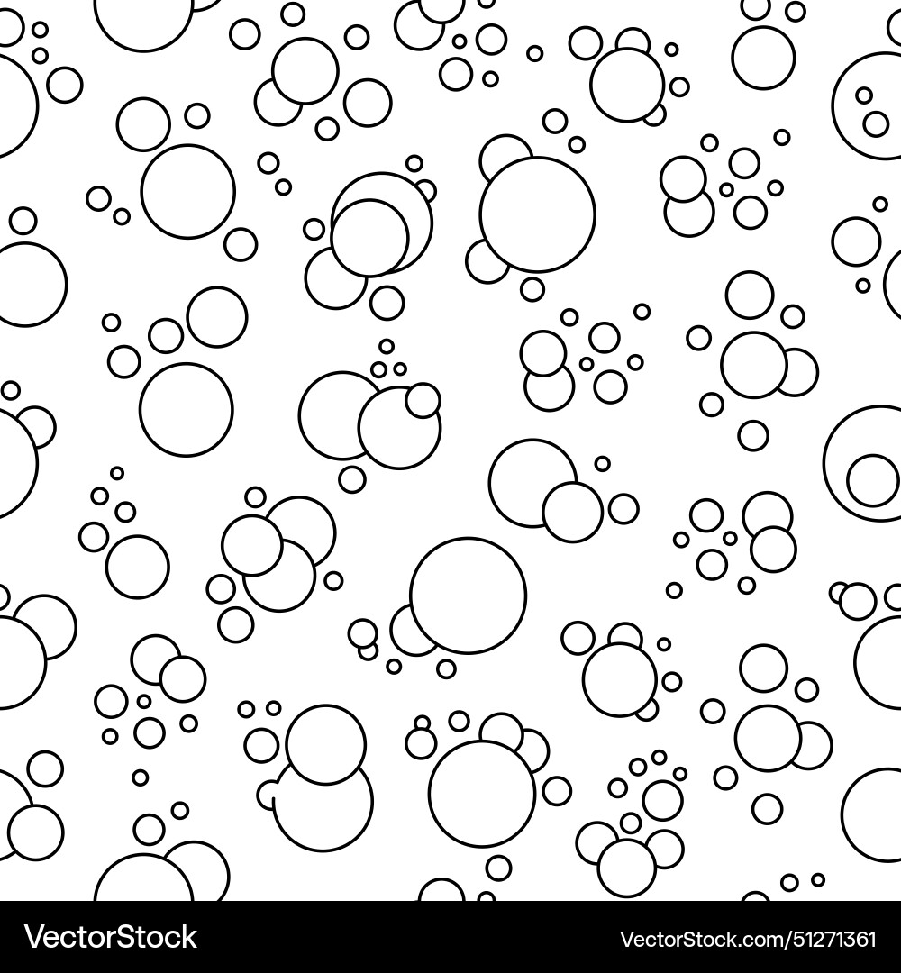 Flying soap bubbles shapes seamless pattern Vector Image