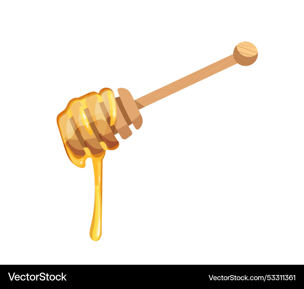Honey element honeystick stick Royalty Free Vector Image