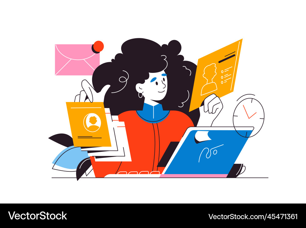 Job Recruitment and Hiring Royalty Free Vector Image