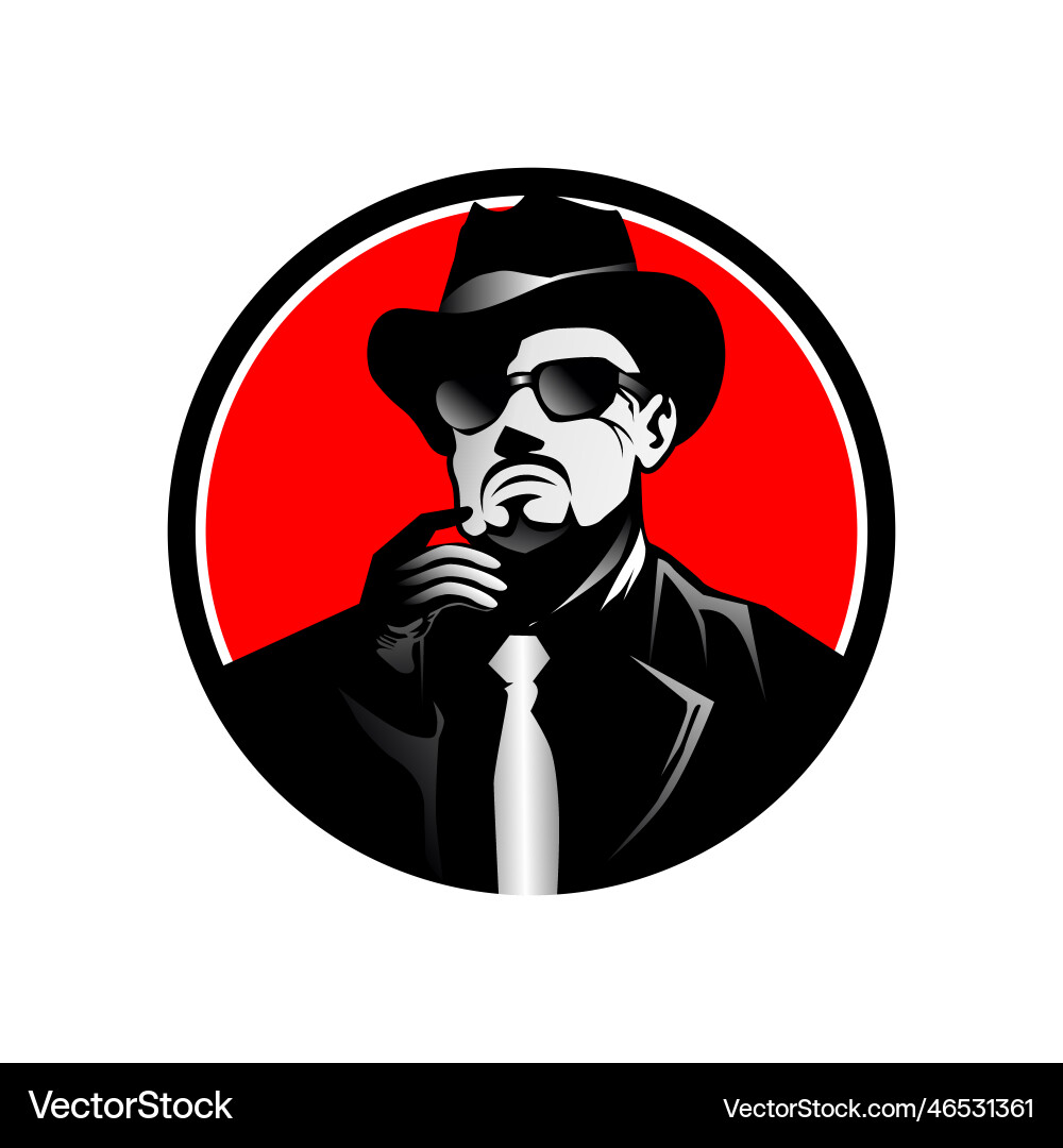 Mafia cartoon mascot Royalty Free Vector Image
