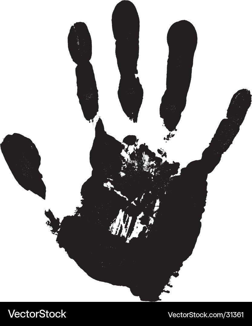 Palm Print - Fingerprint Detail Royalty Free Vector Image