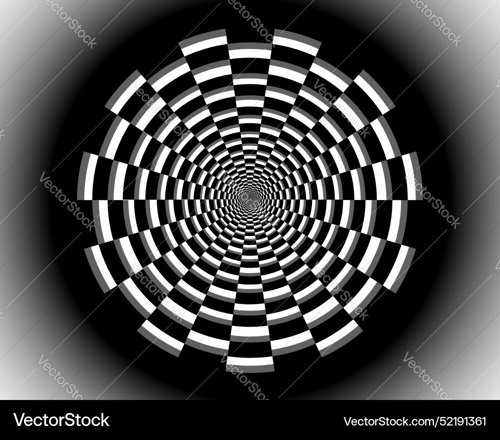 Tunnel from a tile 3d abstraction circular shape Vector Image