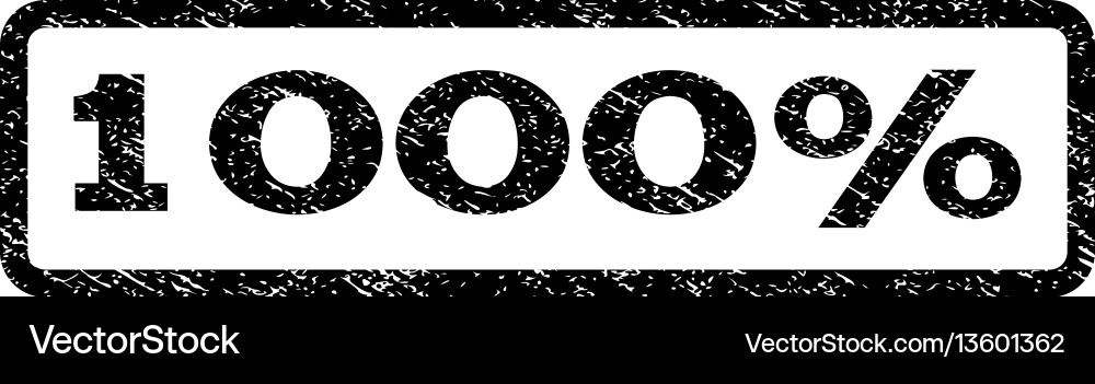 1000 percent watermark stamp Royalty Free Vector Image